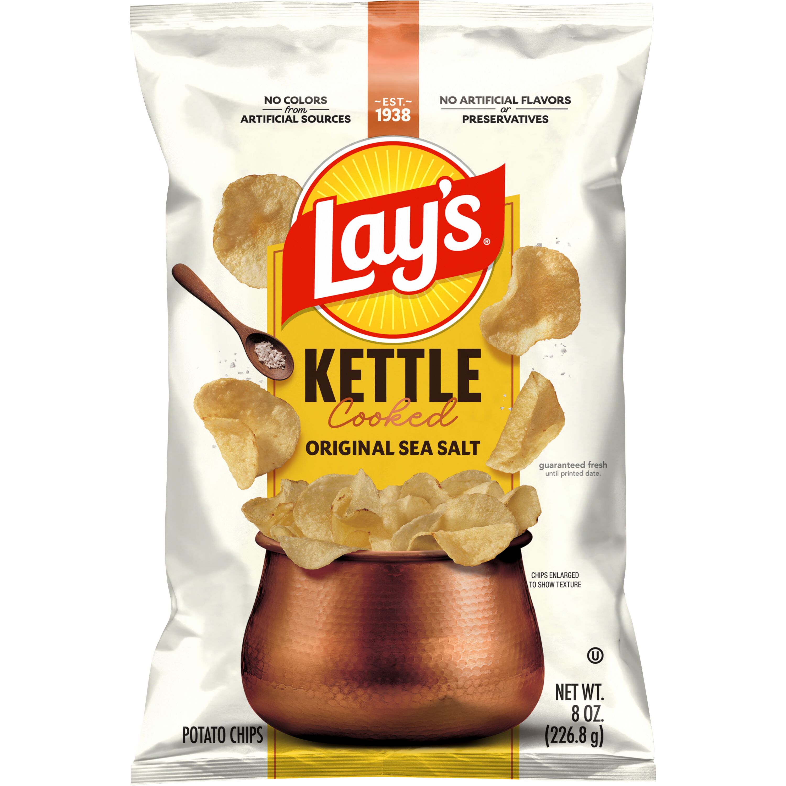 Lay's® Kettle Cooked Original Potato Chips - Shop Now at Snacks.com