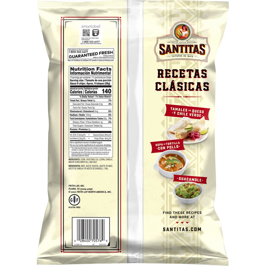 Santitas Tortilla Chips Nutrition Facts